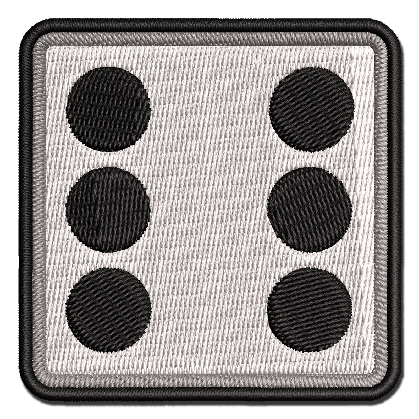 Six 6 Dice Die Applique Multi-Color Embroidered Hook & Loop Patch - 3 Inch Medium - Walmart.com