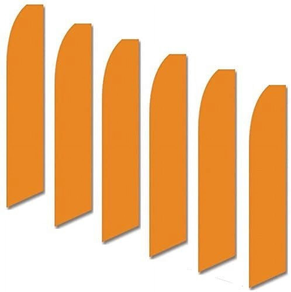 Six 6 Swooper Flags Bright Orange Solid Plain Color - Walmart.com