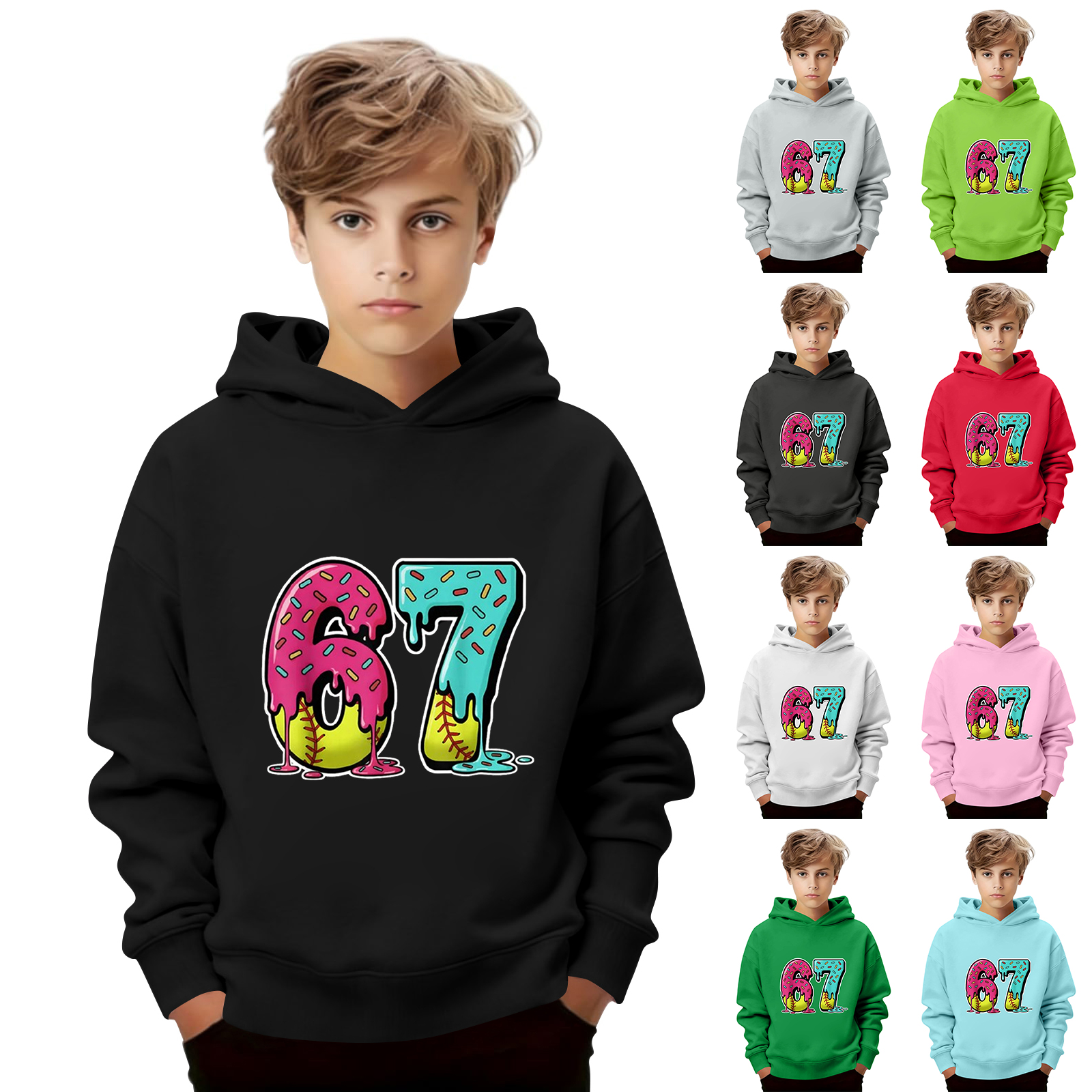 Six 67 Seven Graphic Hoodies for Women Oversized Pretty Sweatshirt for ...