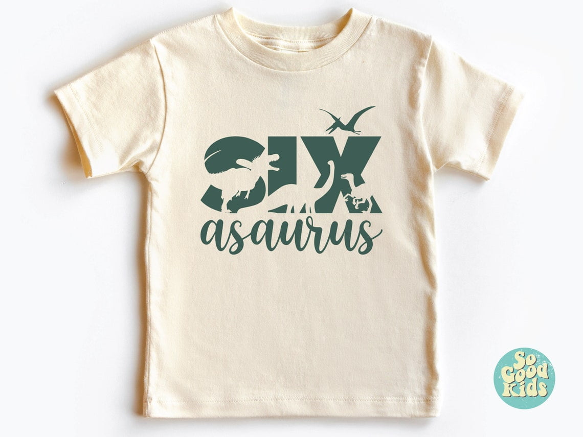 Six Asaurus Shirt, Sixth Birthday Shirt, Six Shirt, 6Th Birthday, Six ...