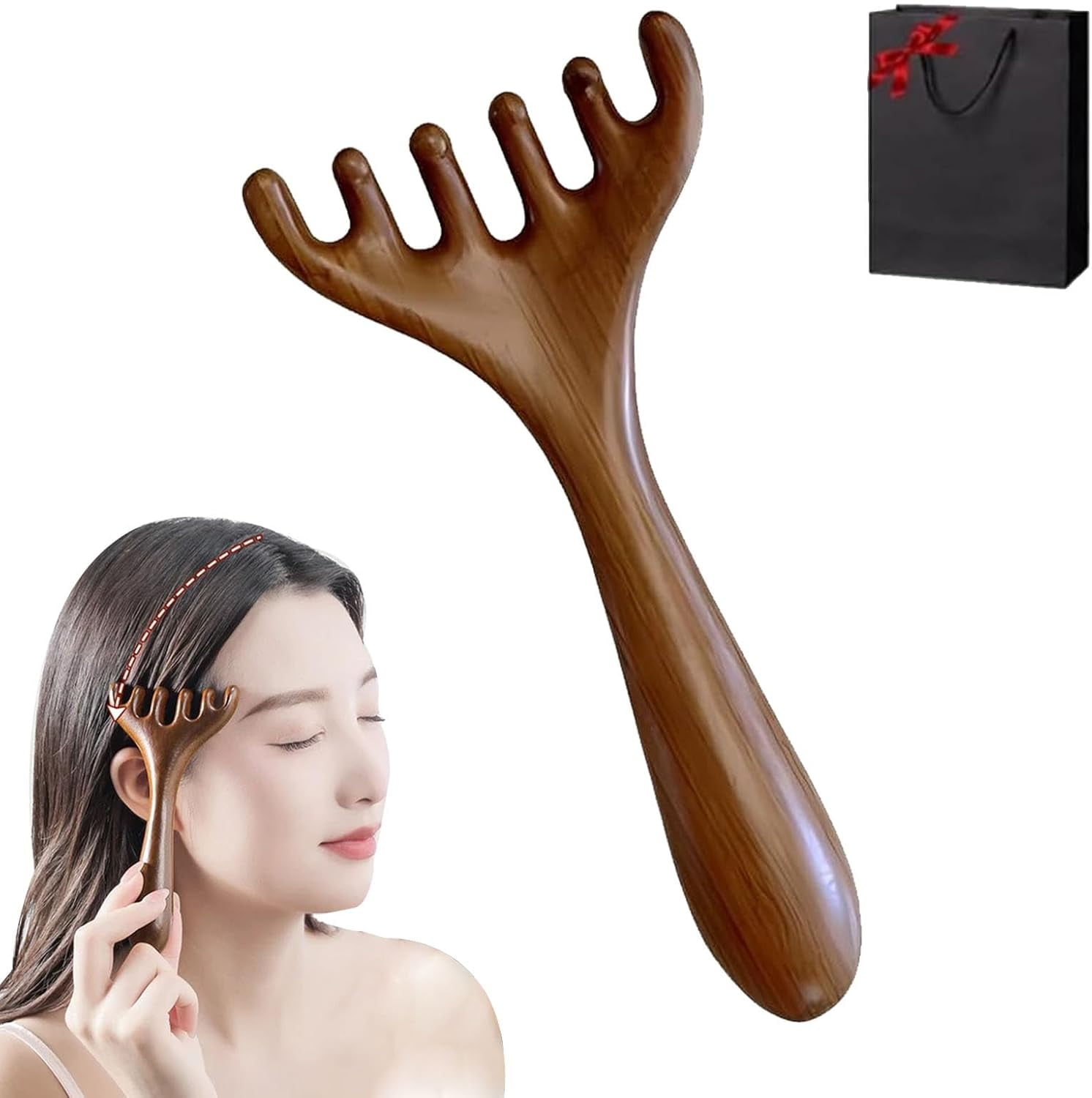 Six-Claw Meridian Massage Comb, Head And Neck Massage Comb, Five Touch ...