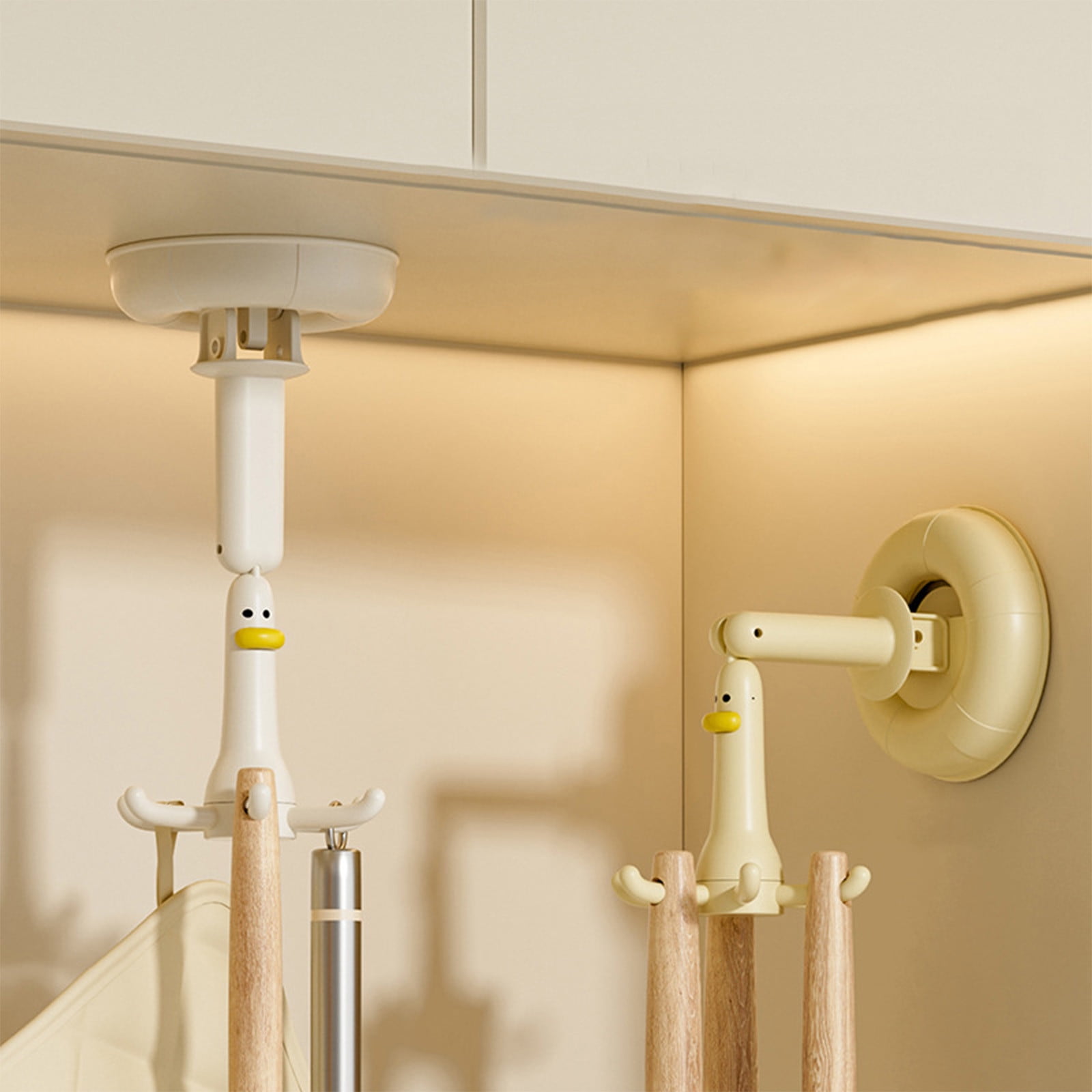 Six-Claw Suction Cup Hook, Non-Destructive Adhesive Mount, Space-Saving ...