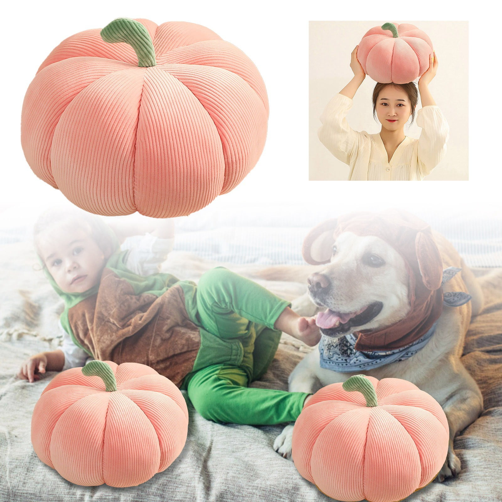 Six Colors Of Pumpkin Pillow Halloween Pumpkin Pillow Pumpkin Shaped Cushion Autumn Decoration ...