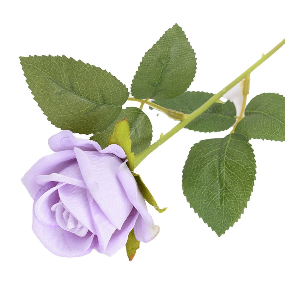 Six Colors Single Stem Artificial Velvet Touch Rose Wedding Flower Home ...