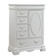 Six Drawer And One Door Shelf Chest With Scalloped Feet, White ...