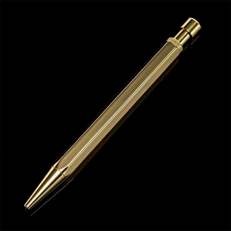 Six Edge Press Type EDC Writing Pen Signature Pen Rotating Threaded Pen ...