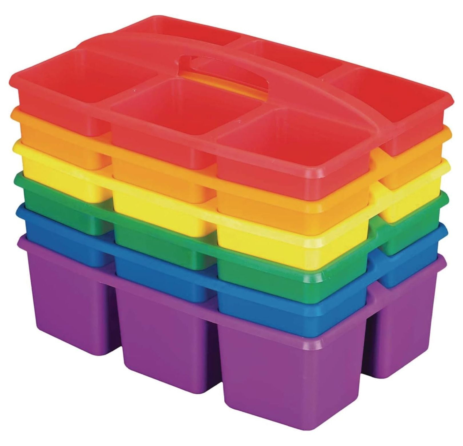 Six-Equal-Compartment Caddies - 6 Pack - Classroom Table Caddies ...