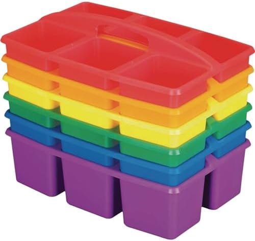 Six-Equal-Compartment Caddies - 6 Pack - Classroom Table Caddies ...