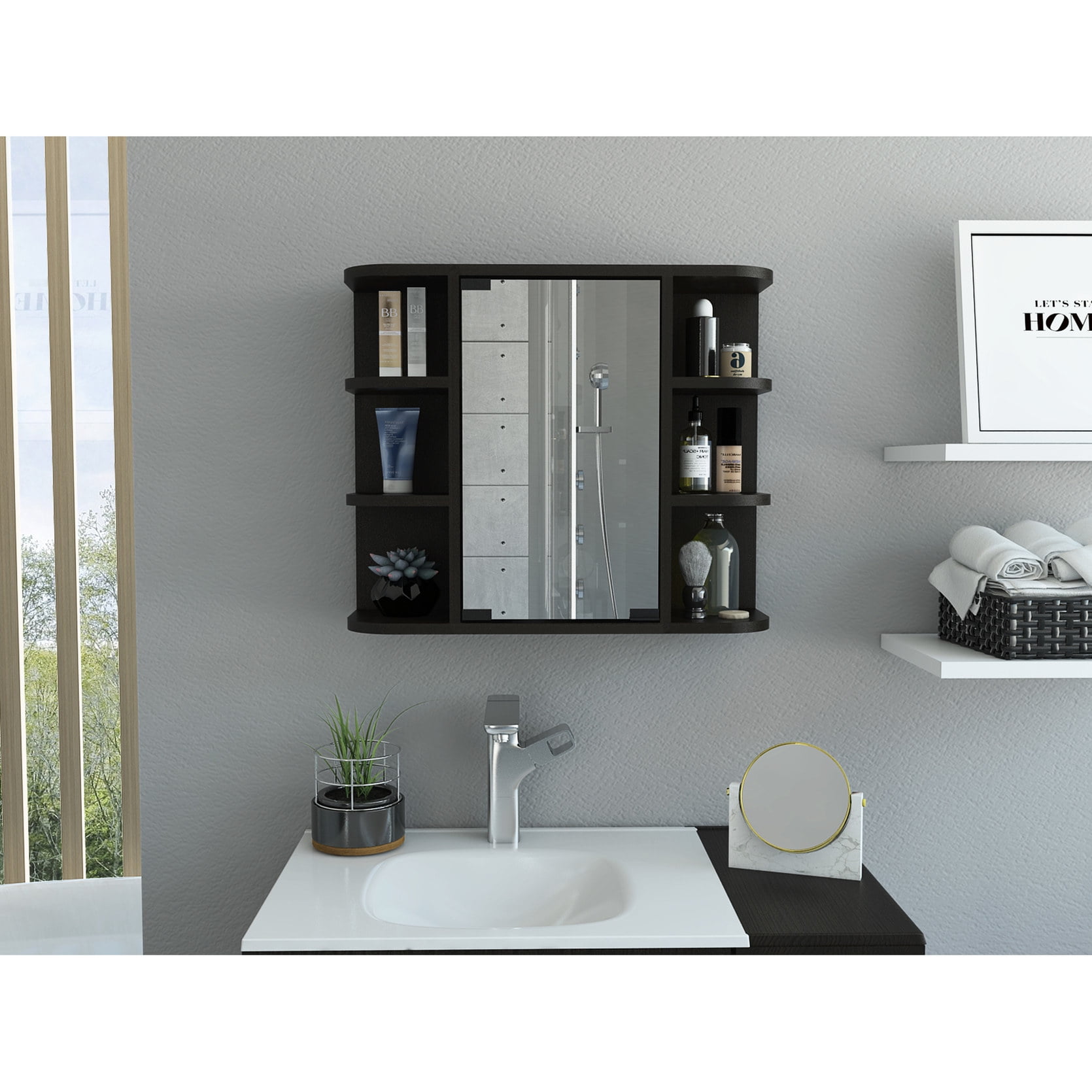 Six External + Three Internal Shelves, Black Look - Beautifies Your ...