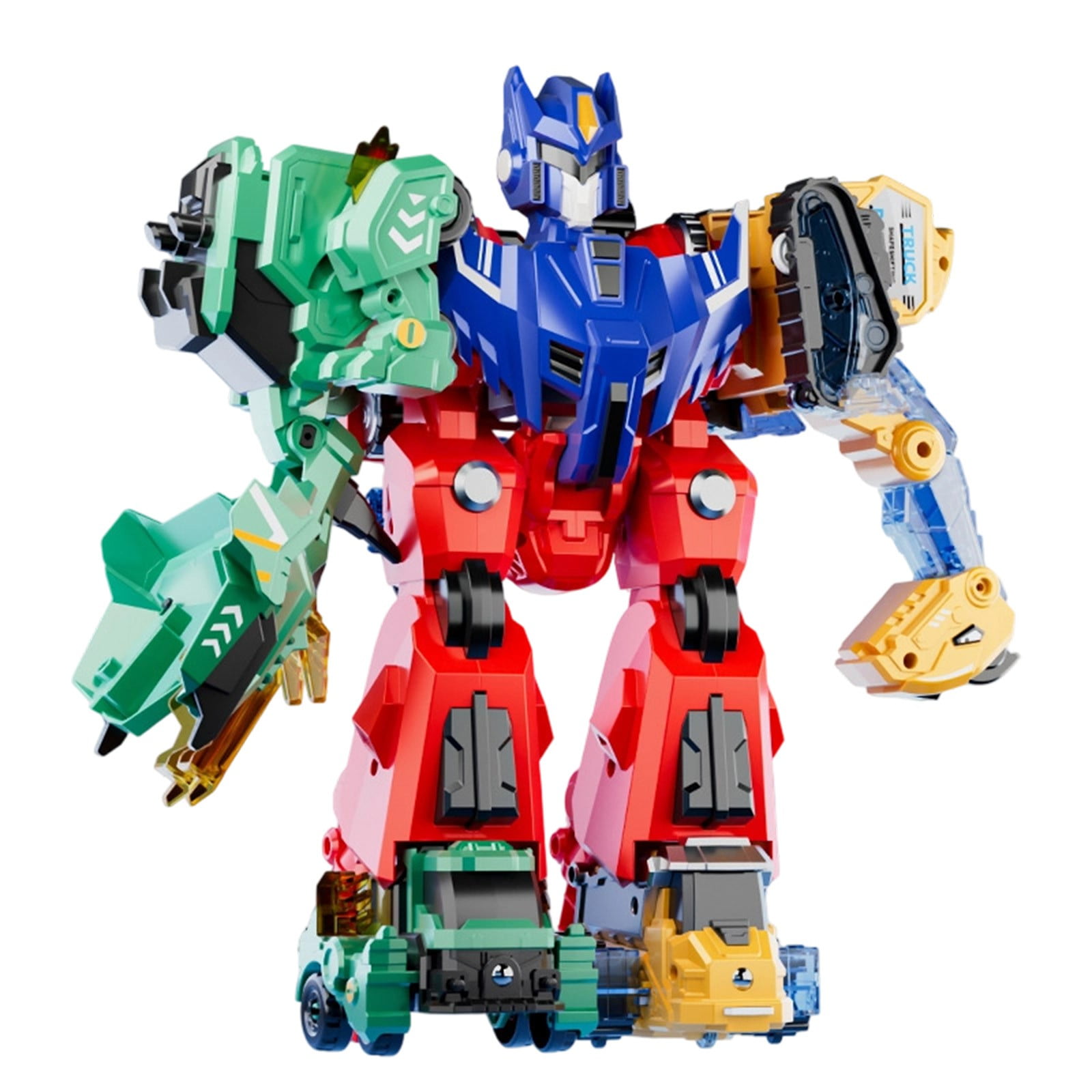 Six-In-One Transformable Robot Toy With Dinosaur-Themed Vehicles And ...