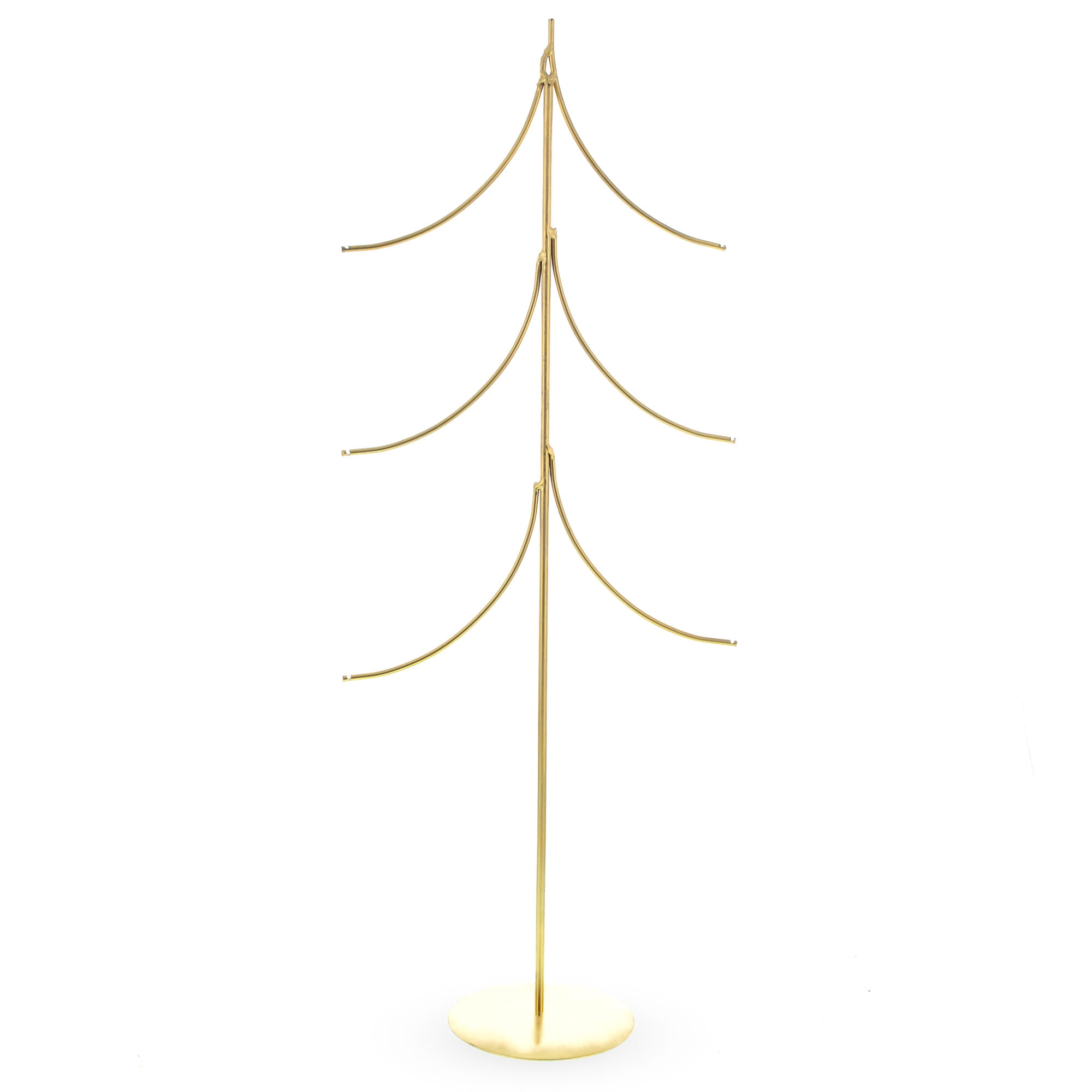 6-Arm Tiered Tree Gold Metal Ornament Display Stand 14 Inches (Poland ...