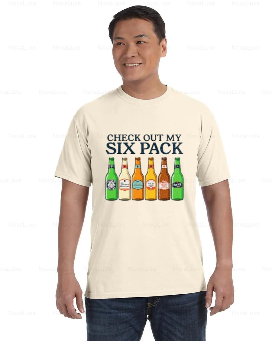 Six Pack Comfort Color T-Shirt Funny Abs Joke Graphic for Gym Humor ...