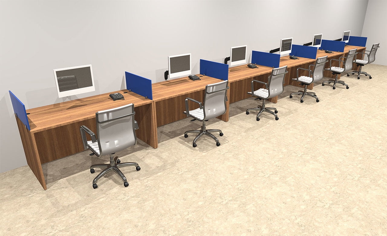 Six Person Blue Divider Office Workstation Desk Set, #OT-SUL-SPB17 - Walmart.com