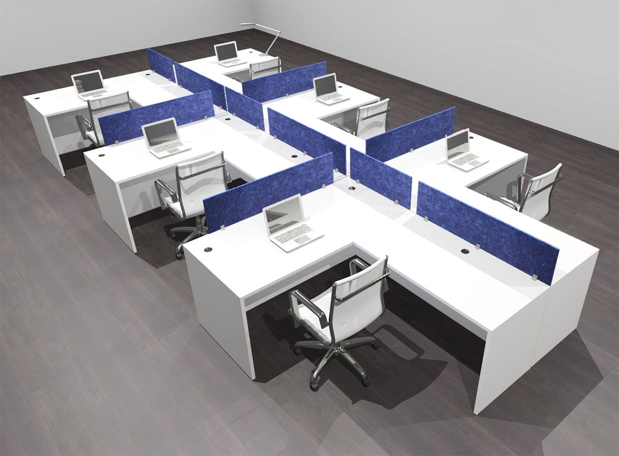 Six Person Modern Accoustic Divider Office Workstation Desk Set, #OF ...