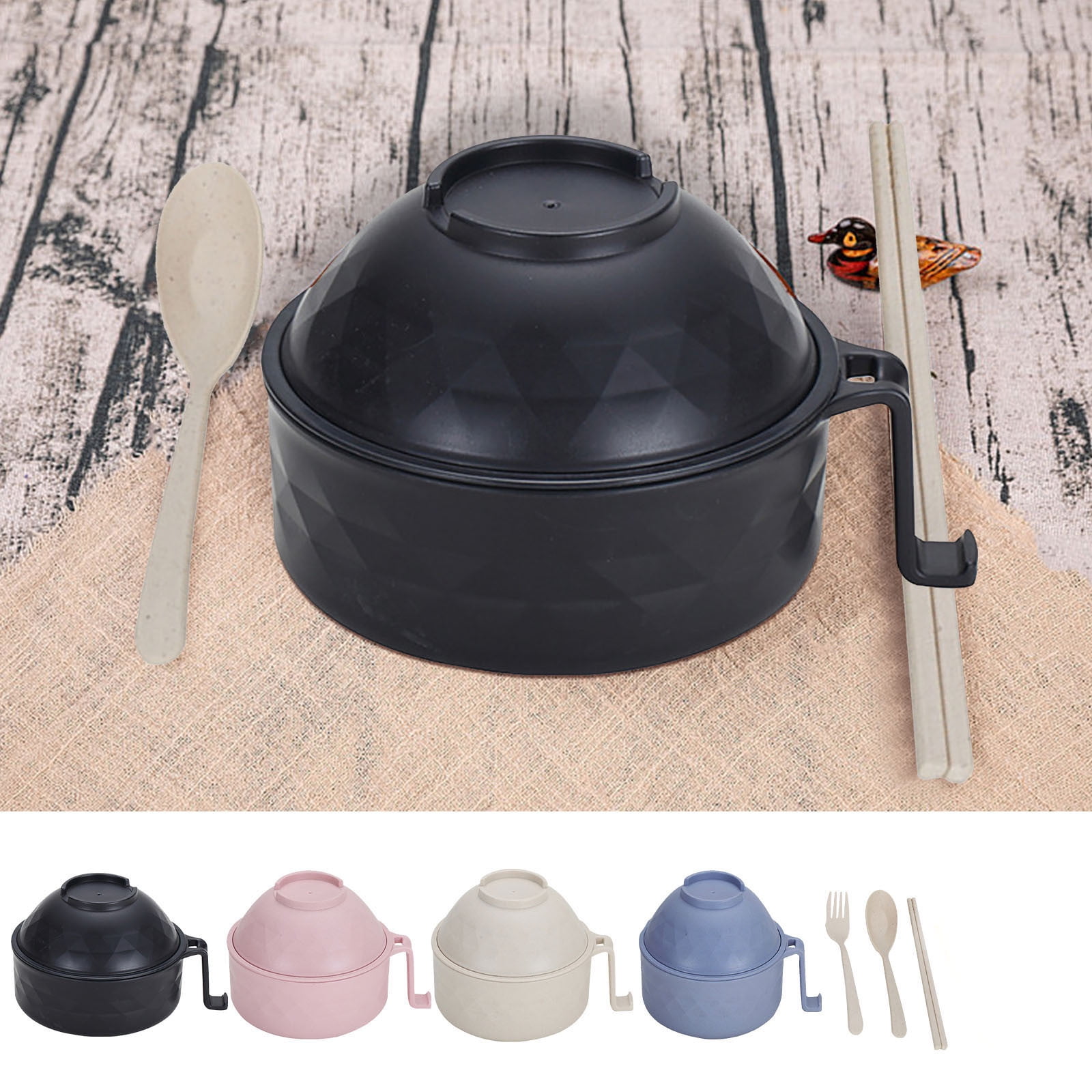 Six-Piece Fiber Ramen Bowl Set, Compact Stackable Design, Durable Fiber ...