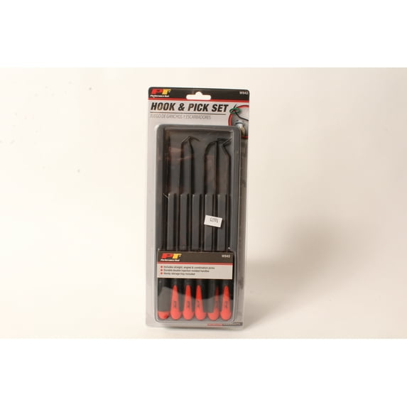 Six Piece Hook & Pick Set Injection Molded Handle Straight Angled ...