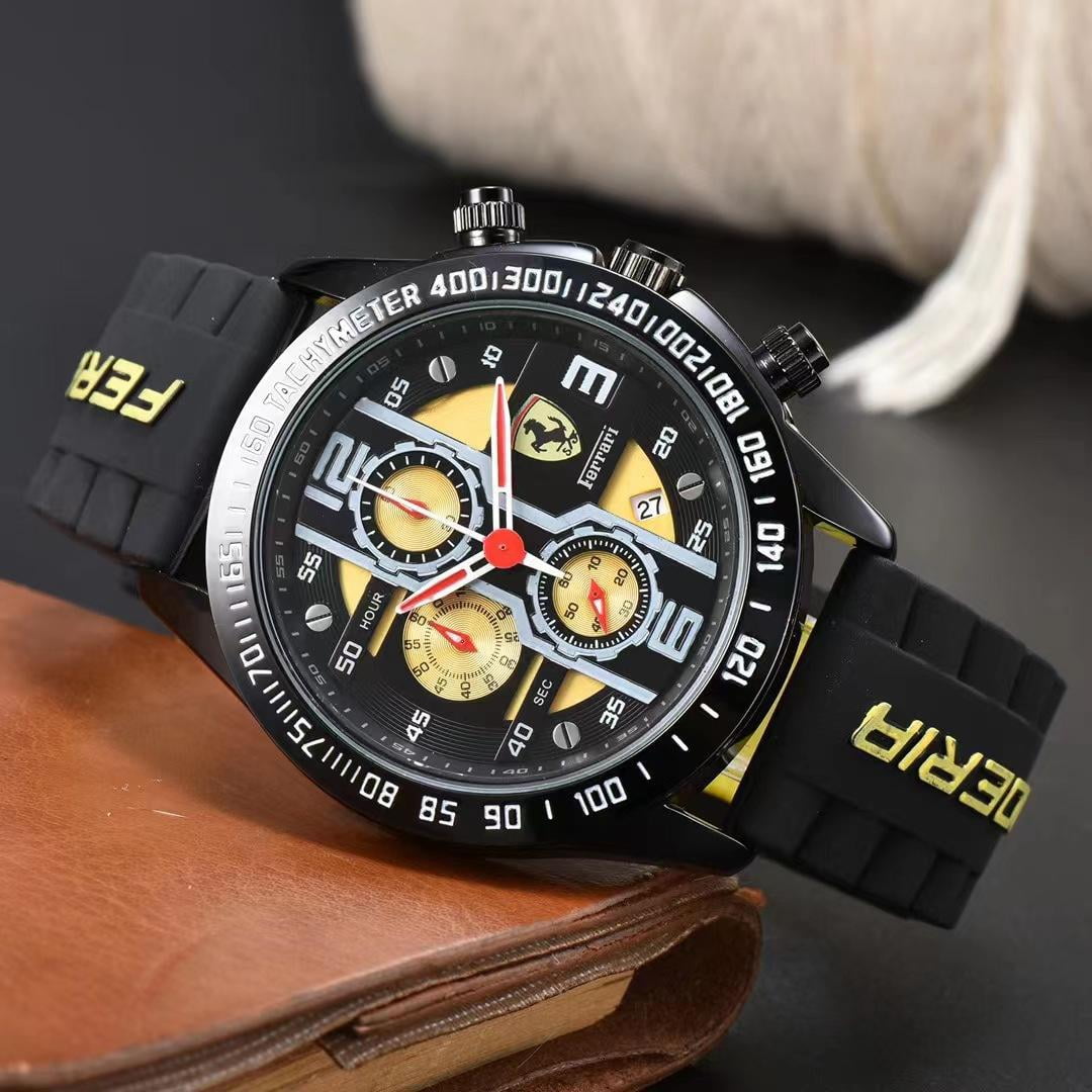 Six-Pin Full-Function Chronograph Rubber Band Men's Casual Running ...