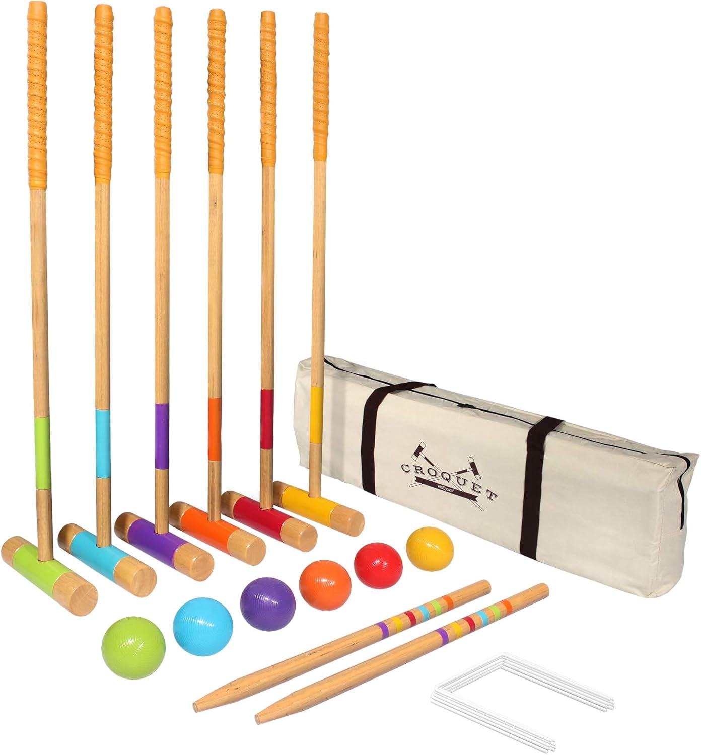 Six - Player Croquet Set for Adults and Kids: Deluxe (35") or Standard ...