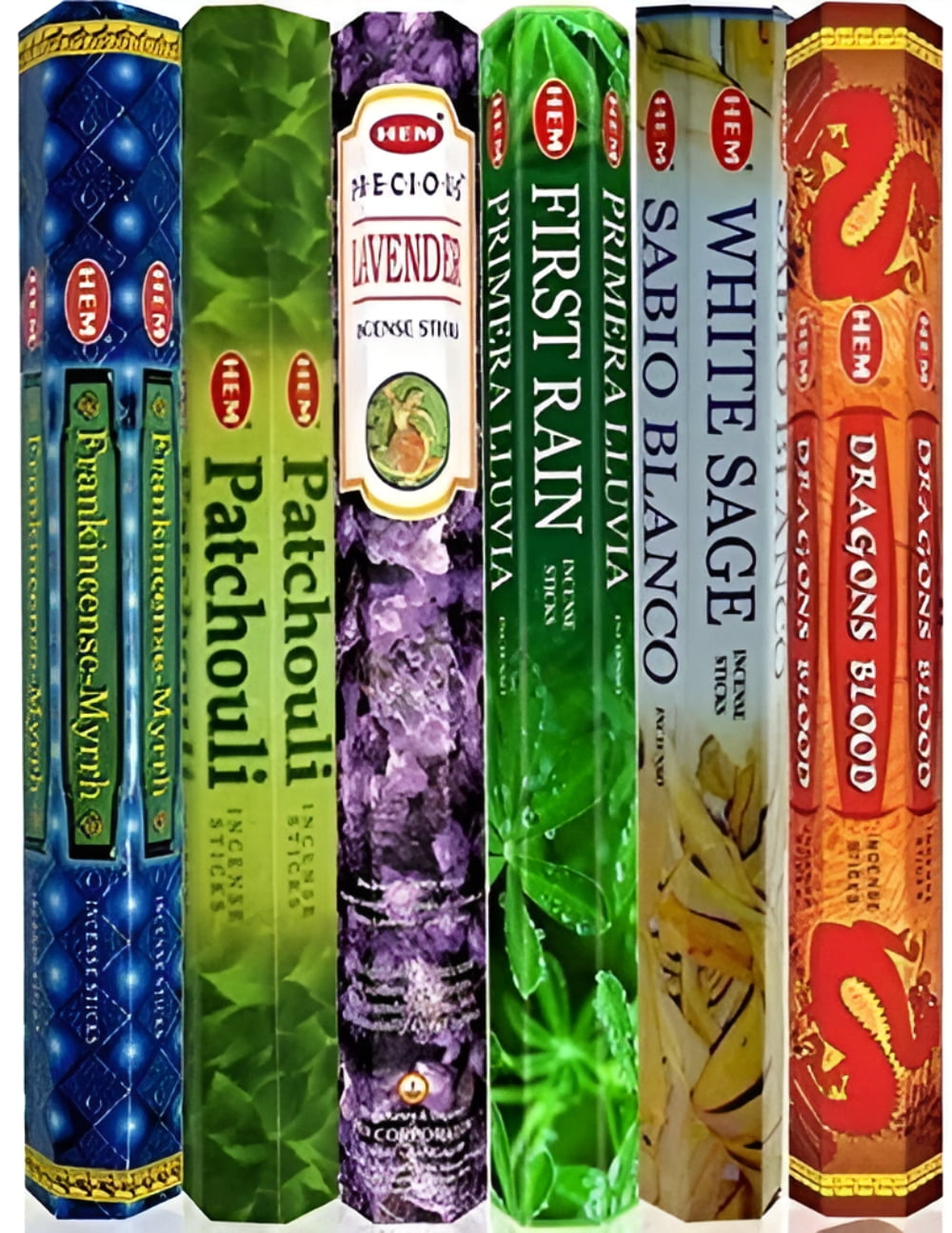 HEM's Top 6 Incense Scents (120 Sticks) - Dragon's Blood, Frankincense ...