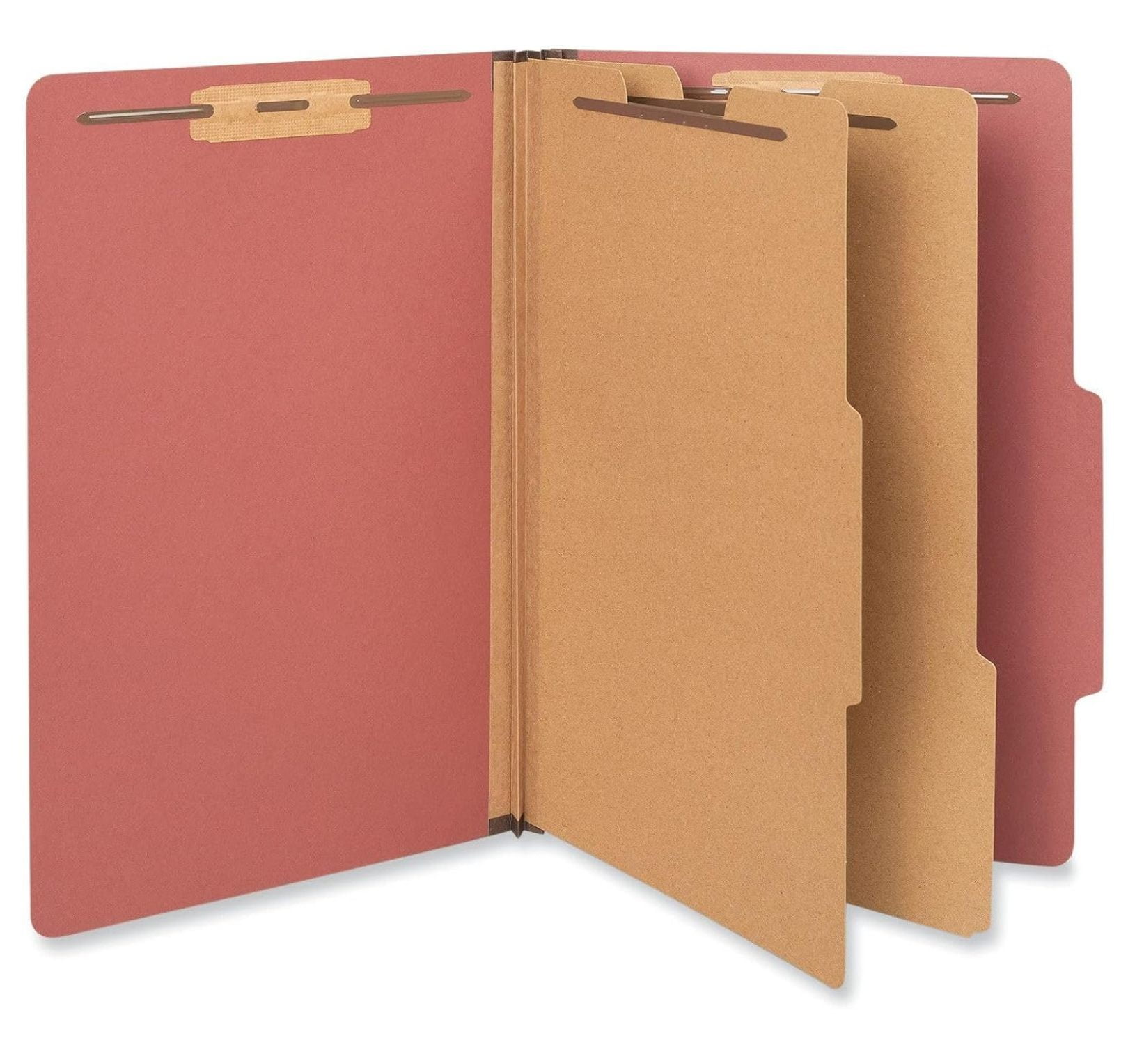 Six-Section Classification Folders, Heavy-Duty Pressboard Cover, 2 ...