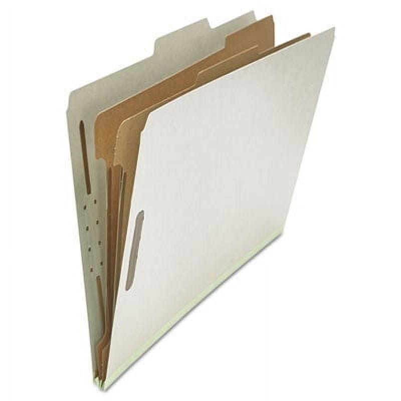 Six--Section Pressboard Classification Folders, 2 Dividers, Legal Size ...