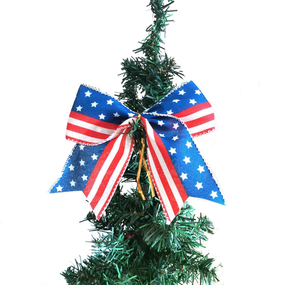 Six Sets Of 16CM Flag Bows For Martyrs Memorial Day Decoration Ribbons ...