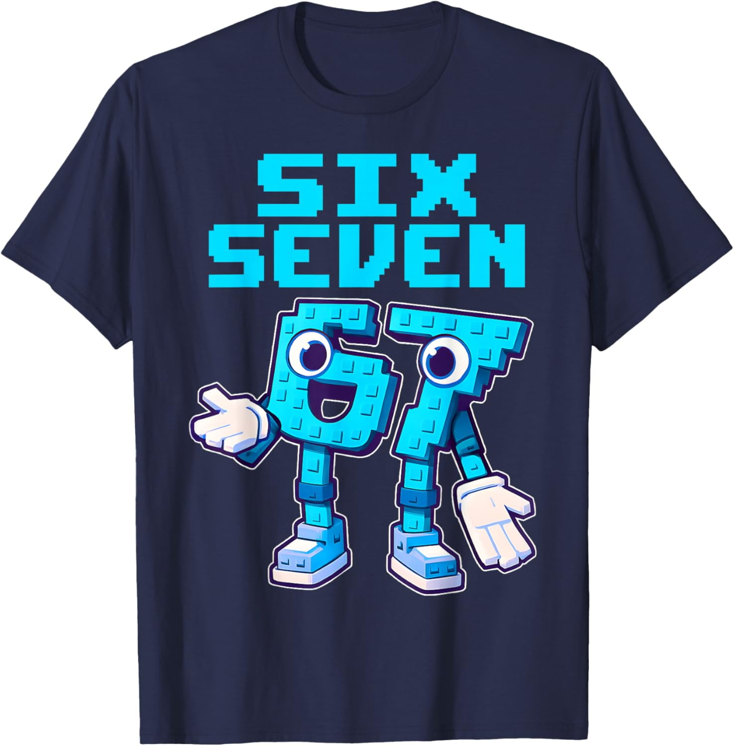 Six Seven 6-7 Italian Brainrot Kids Gaming Meme T-Shirt - Walmart.com