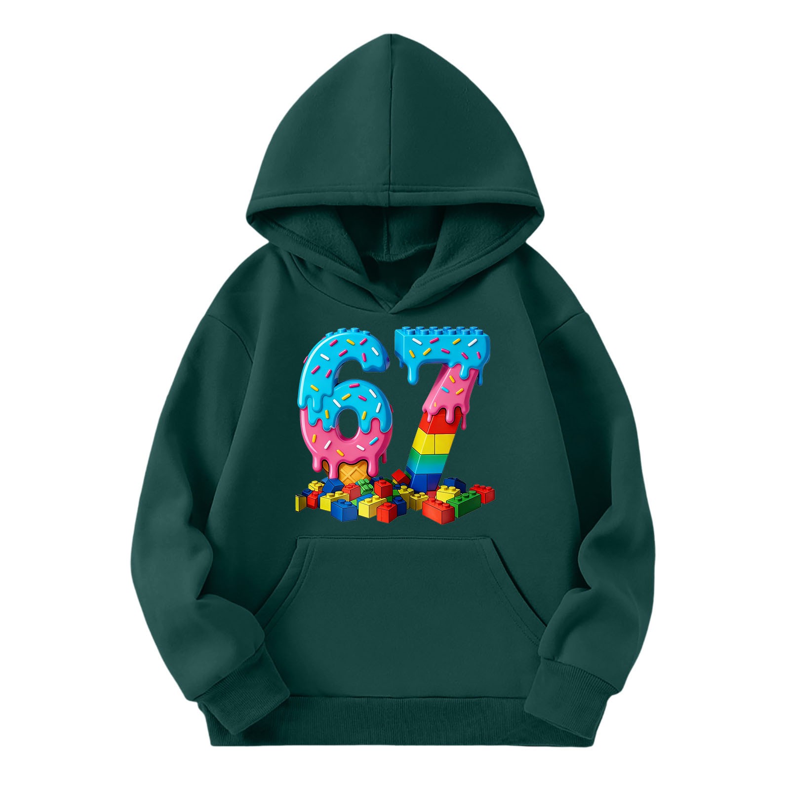 Six Seven 6 7 Meme Hoodies Kids 67 Ice Cream Drip Meme Hoodie Girls ...