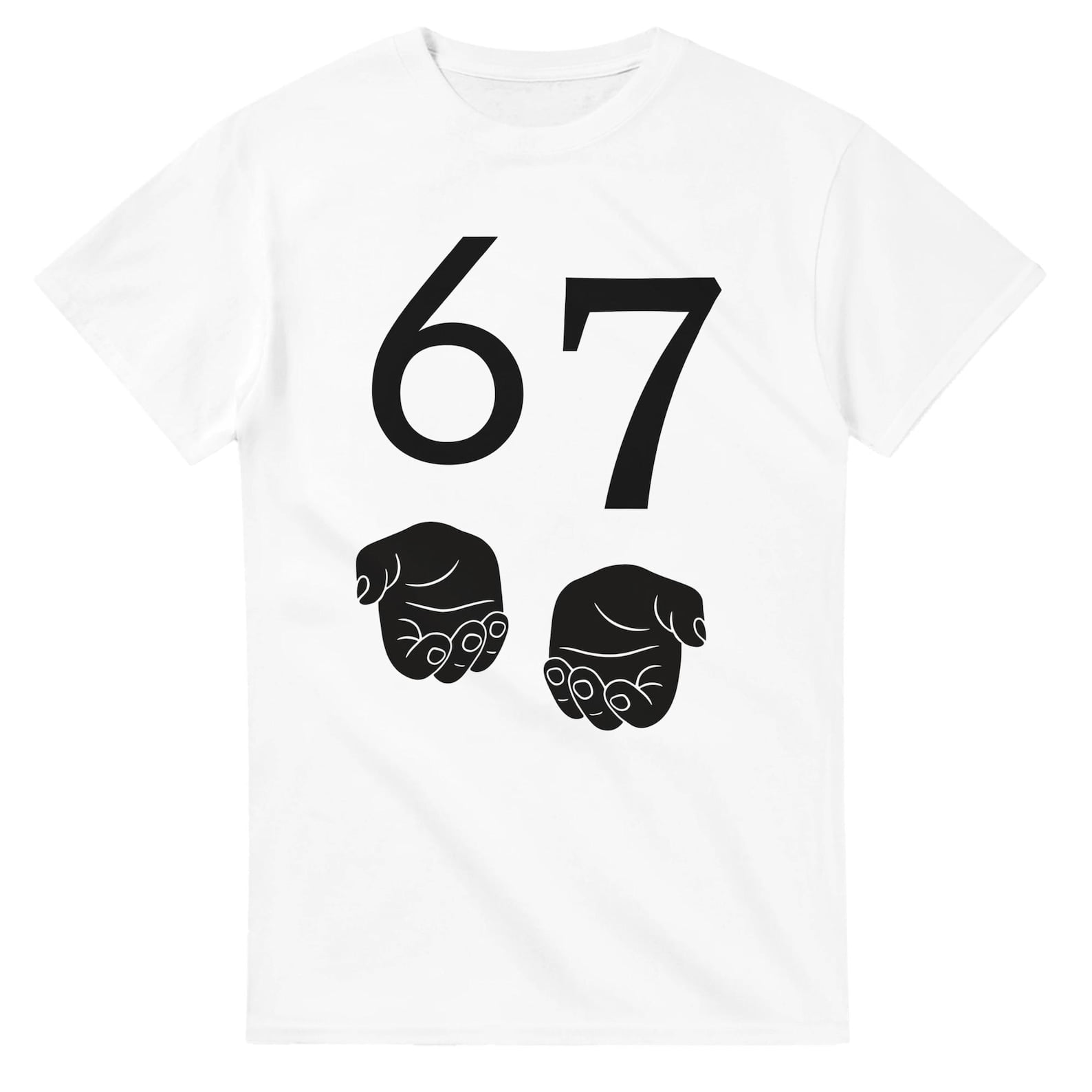 Six Seven 67 Graphic Tee Viral TikTok Slang Hands Gesture Trend Gen Z ...