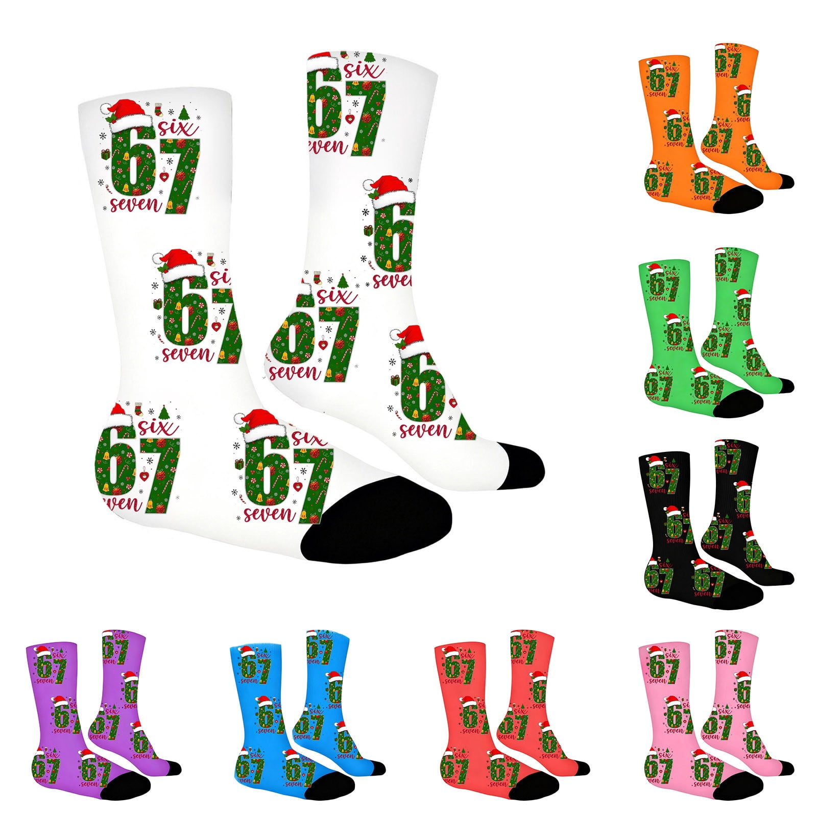 Six Seven 67 Socks Ice Cream for Men Women,Funny 67 Christmas Stocking ...