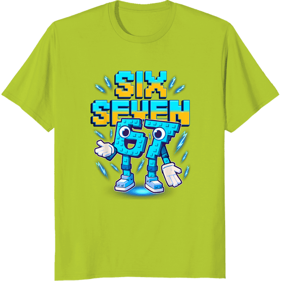 Six Seven Brainrot Italian Funny 67 Kids Gaming Meme T-Shirt ,Full ...