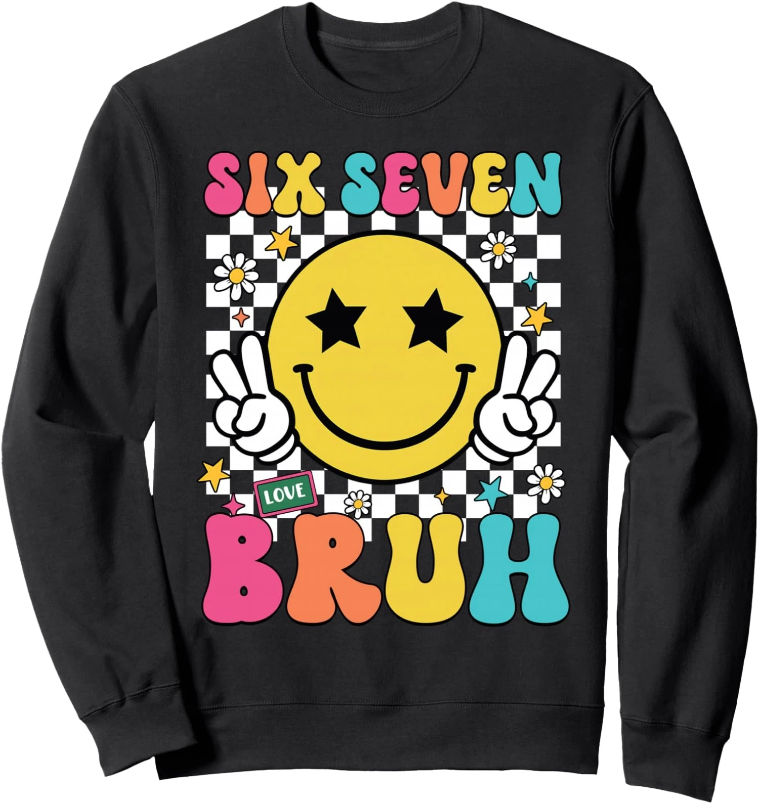 Six Seven Bruh Meme Gen Alpha Slang Humor Playful Trending Number Style ...