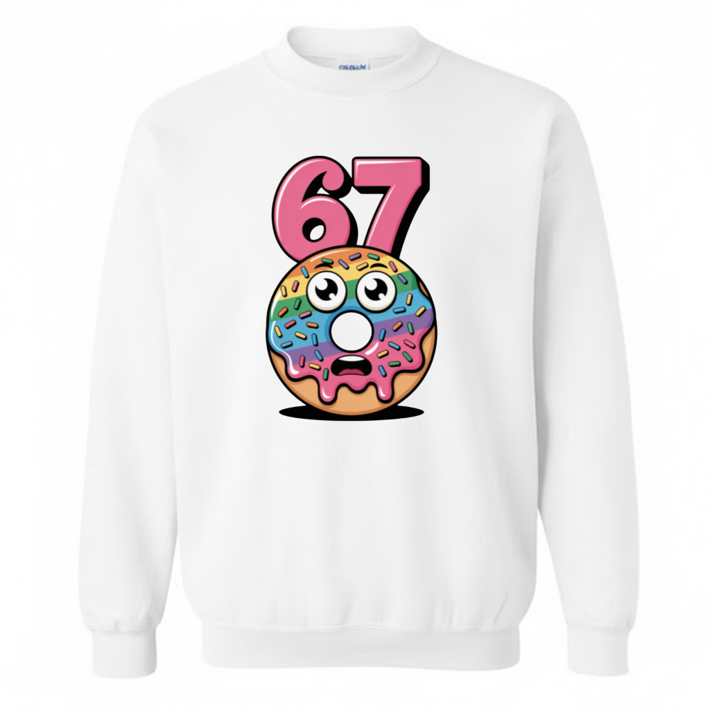 Six Seven Donut Meme Funny Gen Alpha Viral Internet Trend Design ...
