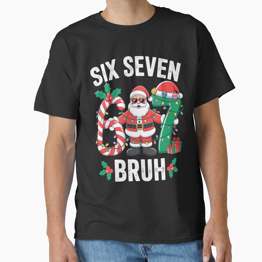 Six Seven Festive Bruh Funny Holiday Bright Lights Christmas Meme ...