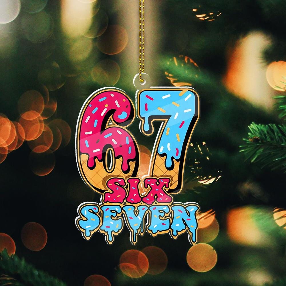 Six Seven Ice Cream 2D Flat Halloween Ornament 2025 + Viral Meme Trend ...