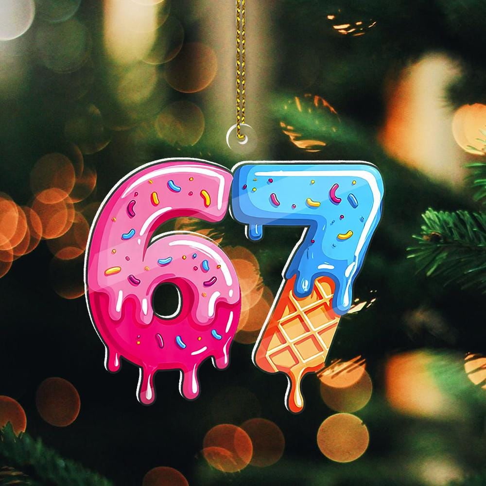 Six Seven Ice Cream 2D Flat Halloween Ornament 2025 + Viral Meme Trend ...