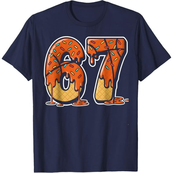 Six Seven Ice Cream Drip Basketball Meme T-Shirt - Walmart.com