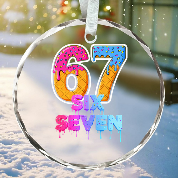 Six Seven Ice Cream Drip Gen Alpha Slang 6 7 Ornament Home Decoration ...