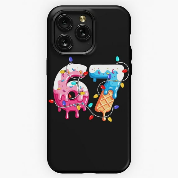 Six Seven Ice Cream Drip Meme Funny Lights iPhone Case 17 through 11 ...