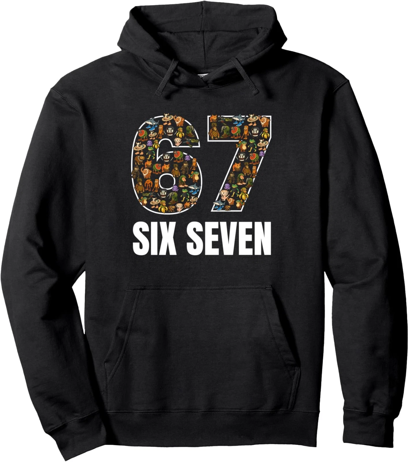Six Seven Italian Brainrot Meme Gen Alpha Slang Viral Trend Hoodie ...