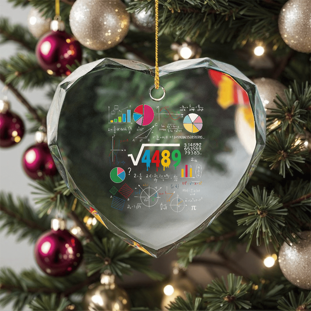 Six Seven Math Teacher 67 Square Root 4489 Slang Ornament, Crystal ...