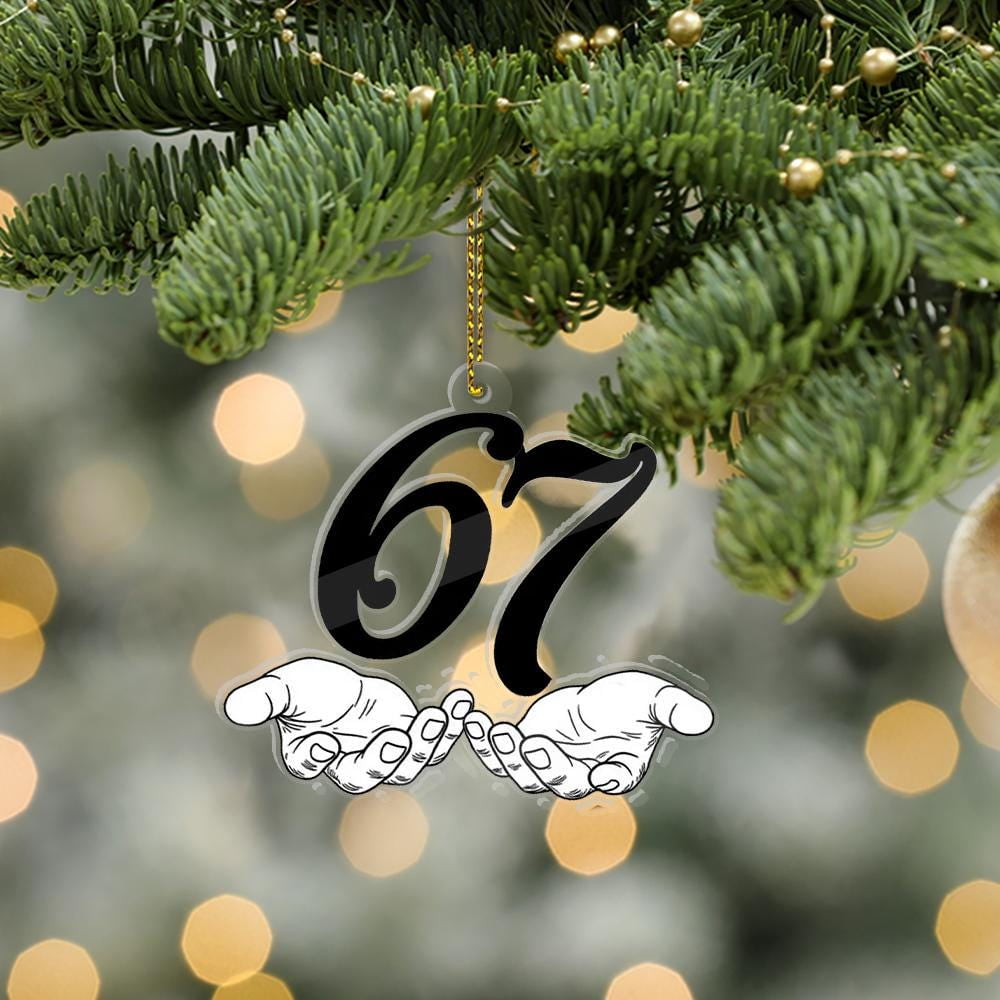 Six Seven Meme 2D Flat Christmas Ornament 2025 + Viral Internet Trend ...