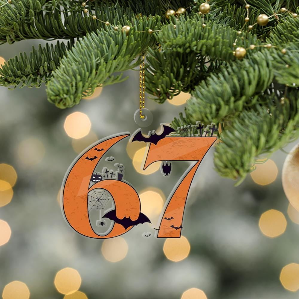 Six Seven Meme 2D Flat Halloween Ornament 2025 + Viral Trend + Gen Z ...