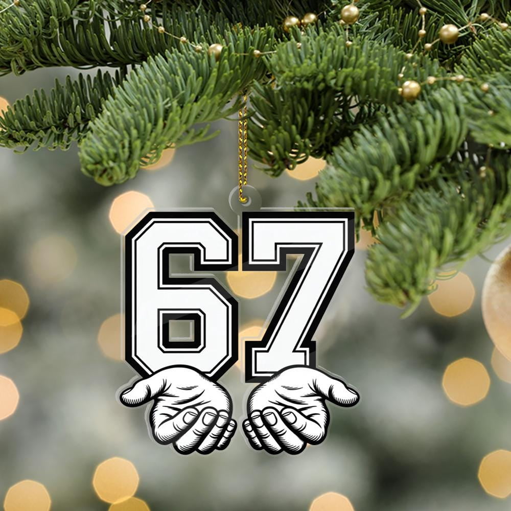 Six Seven Meme 2D Flat Ornament 2025 + Viral Internet Trend + Gen Z ...