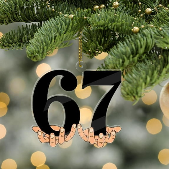 Six Seven Meme 2D Flat Ornament 2025 + Viral Internet Trend Keepsake ...