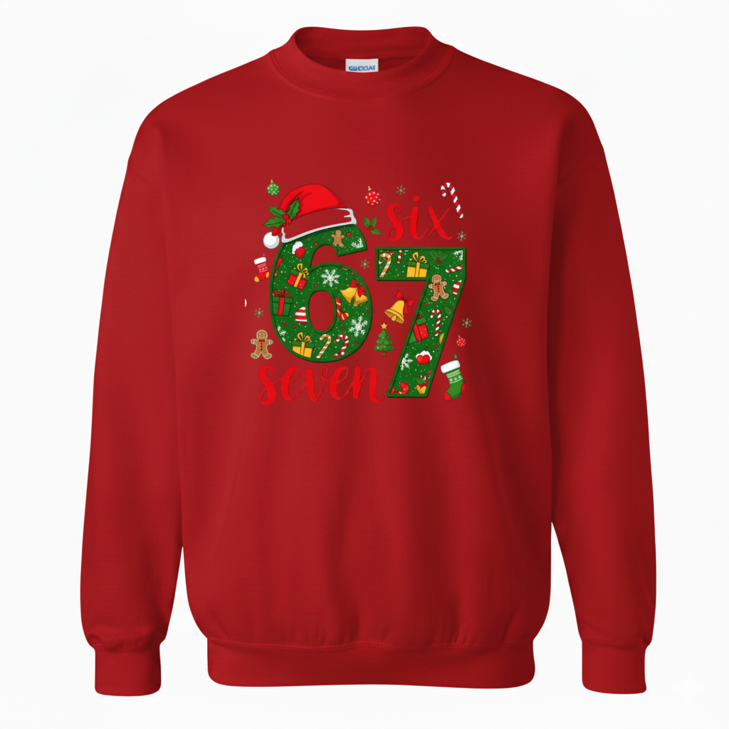 Six Seven Meme Christmas Pajama Gen Alpha Holiday Celebration ...