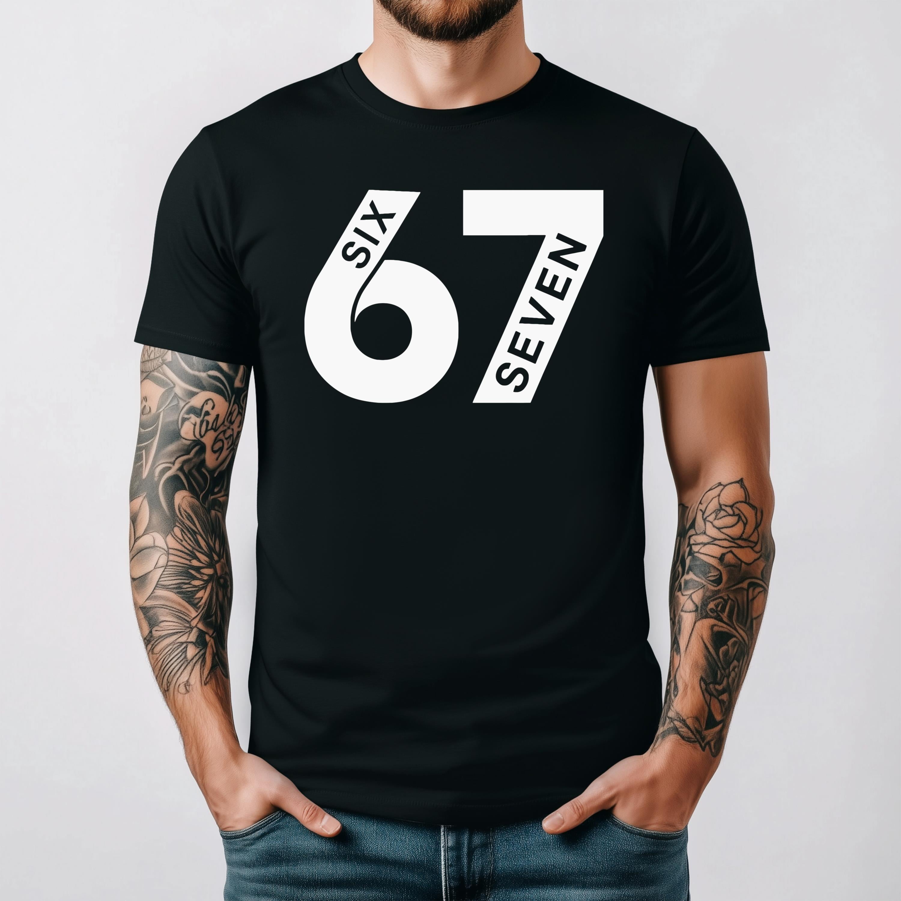 Six Seven Meme Cool Youth Gen Alpha Trend Number Graphic T Shirt up to ...