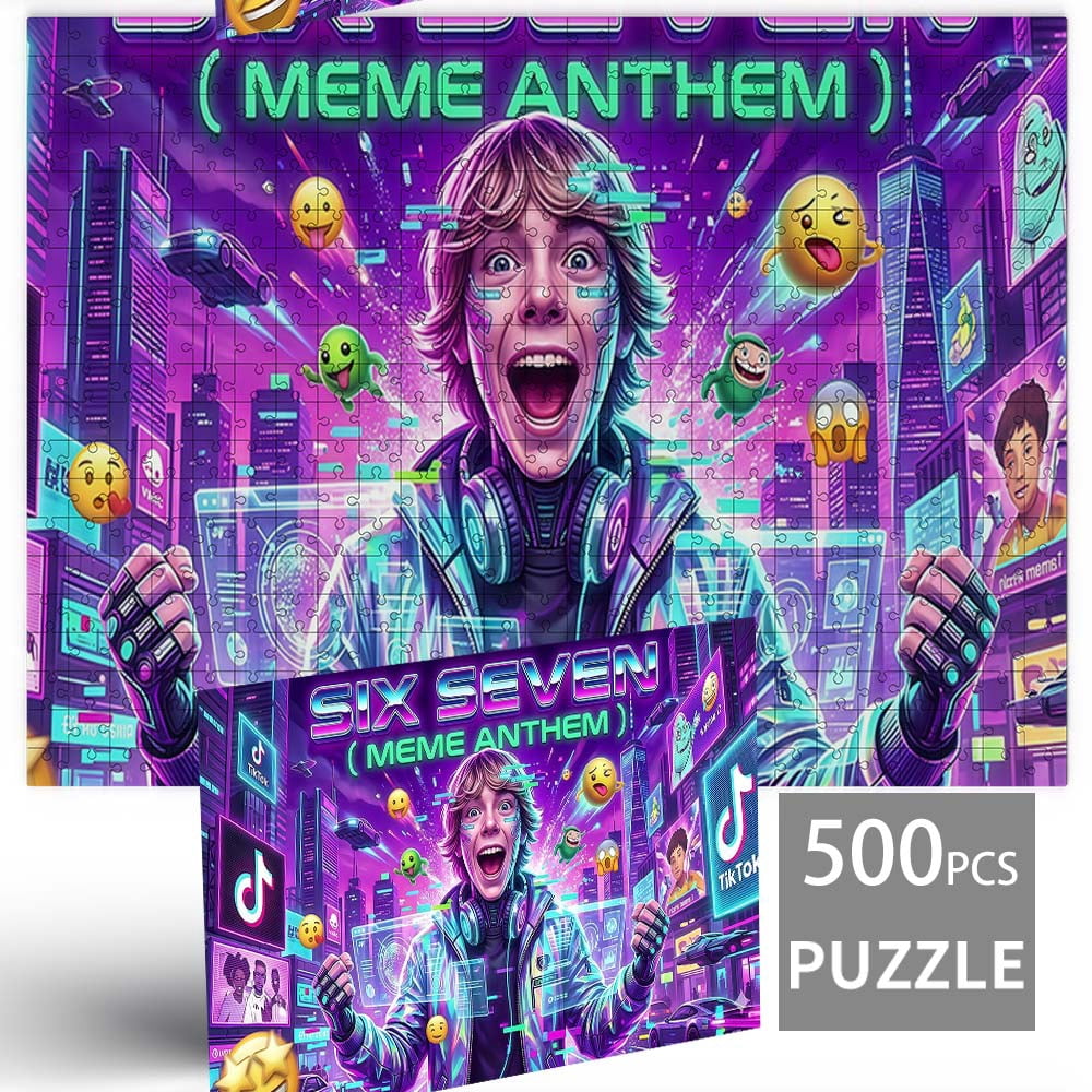 Six Seven Meme Puzzles for Adults 500 Pieces Teens Jigsaw Challenging ...