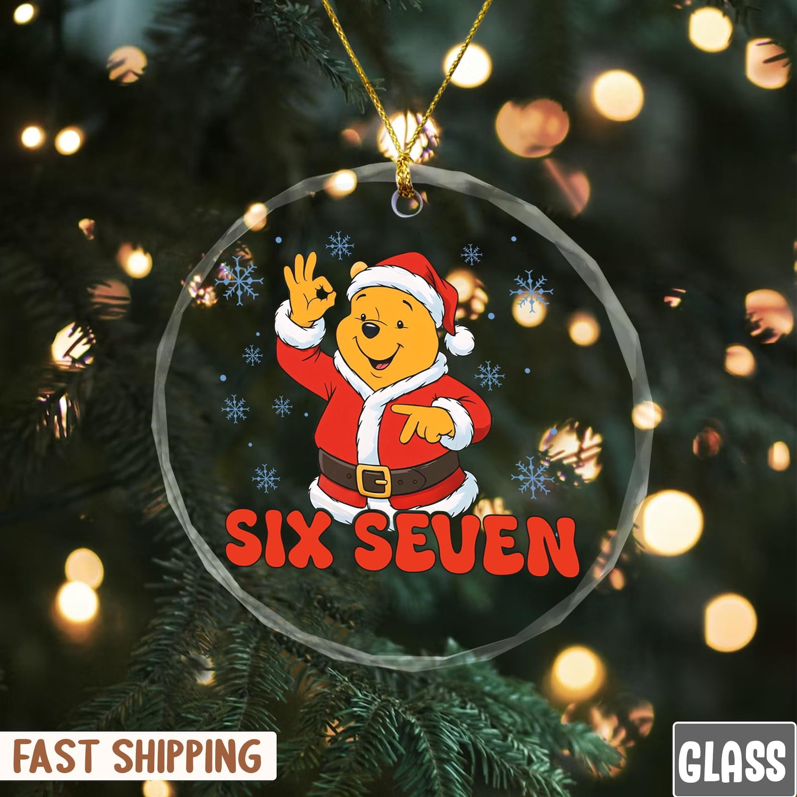 Six Seven Santa Ornament – Cute Holiday Meme Christmas Tree Decor - Walmart.com