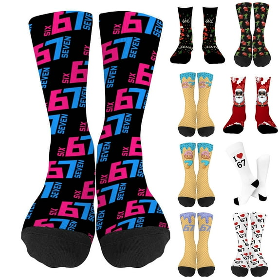 Six Seven Socks, 67 Socks Ice Cream Drip Meme Funny Six Seven Funny ...
